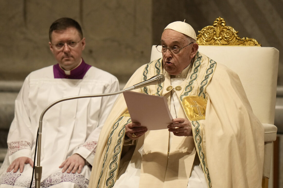 Pope presides over Easter Vigil, delivers 10-minute homily after ...
